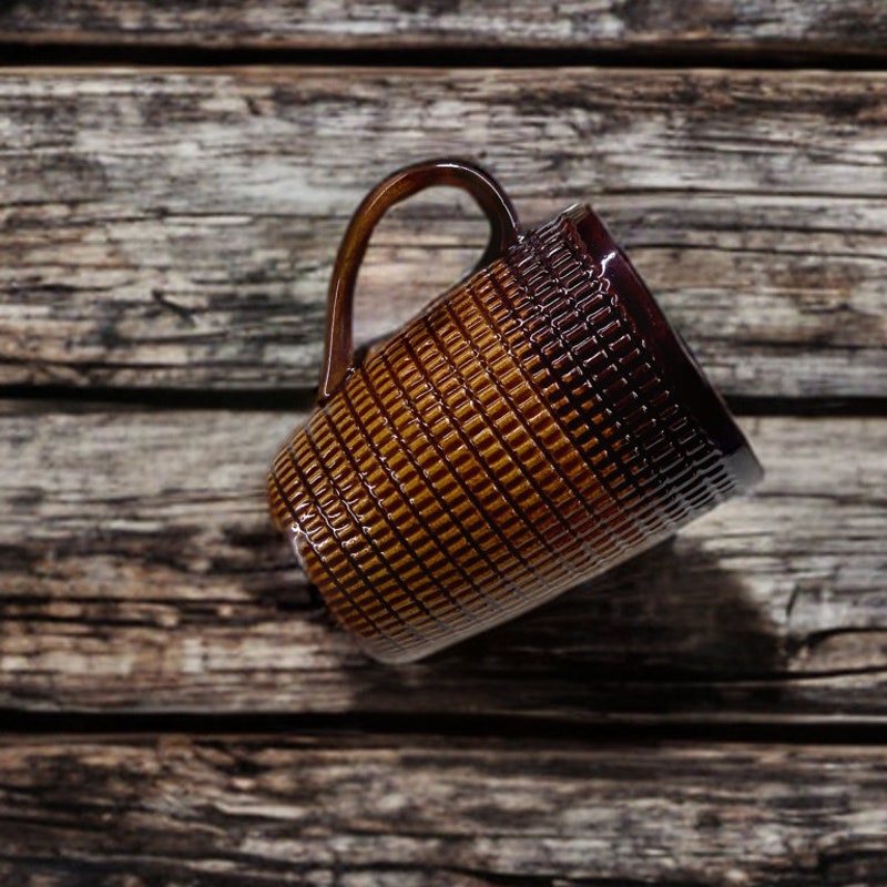 Brown Ceramic Cup - Etsy