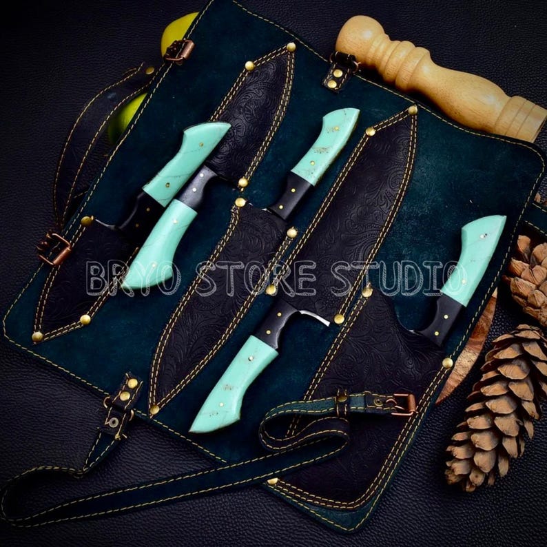 Kitchen Culinary Set, 7 Pcs Chef Set , BBQ Damascus Kitchen Set ...