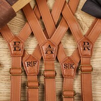 Leather Suspenders - Etsy
