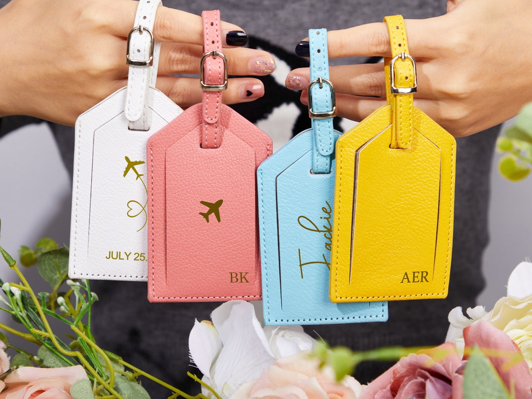 Personalized Leather Luggage Tag,custom Wedding Luggage Tag,monogrammed ...