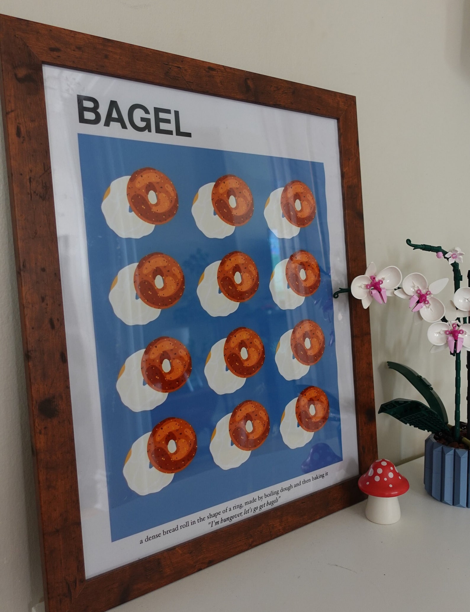 Bagel Kitchen Print: Fun Foodie Art (digital Download) - Etsy