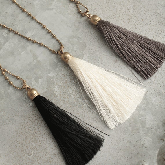 Etsy tassel necklace store