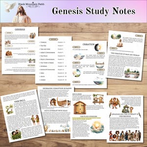 Printable GENESIS Study Notes || One Story That Leads to Jesus Series ...