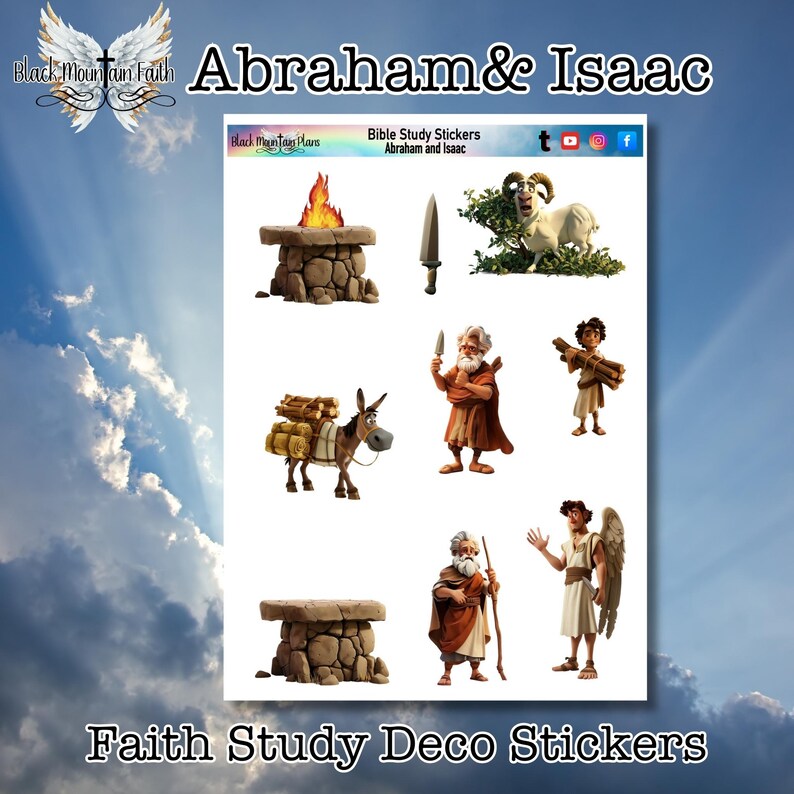 Abraham and Isaac Faith Study Deco and Journaling Stickers || Physical ...