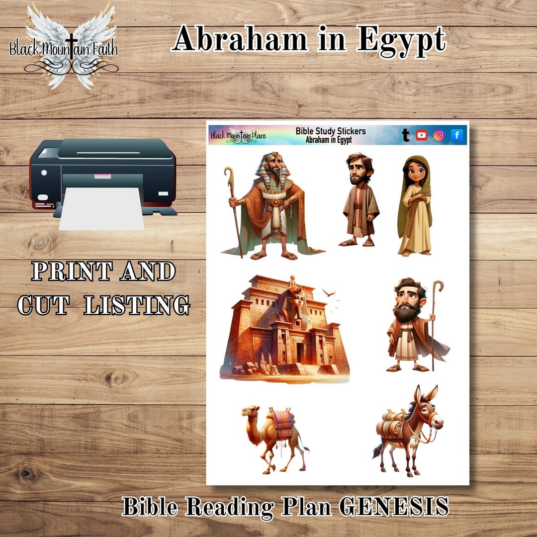 Print and Cut || Abraham in Egypt || Bible Reading Deco Stickers - Etsy