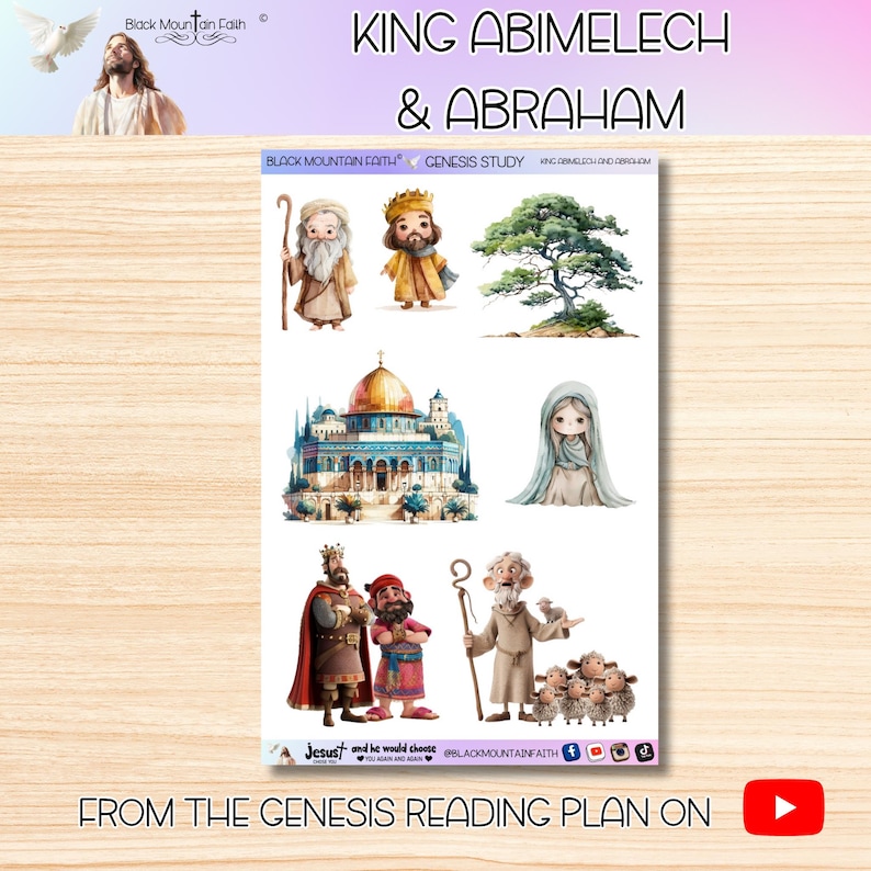 King Abimelech and Abraham || GENESIS || Bible Reading Deco Stickers - Etsy