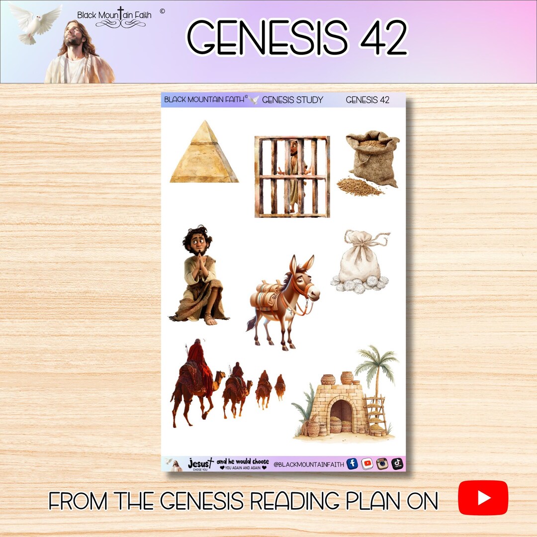Genesis 42 || GENESIS Bible Journaling Stickers || Physical Sticker ...