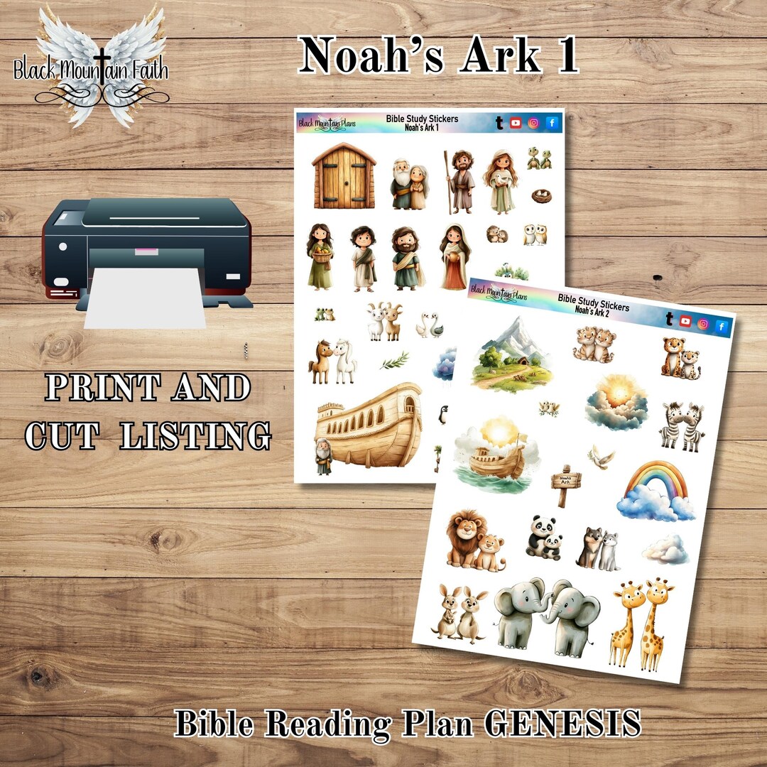 Print and Cut || Noah's Ark 1 || Faith Study Deco Stickers - Etsy