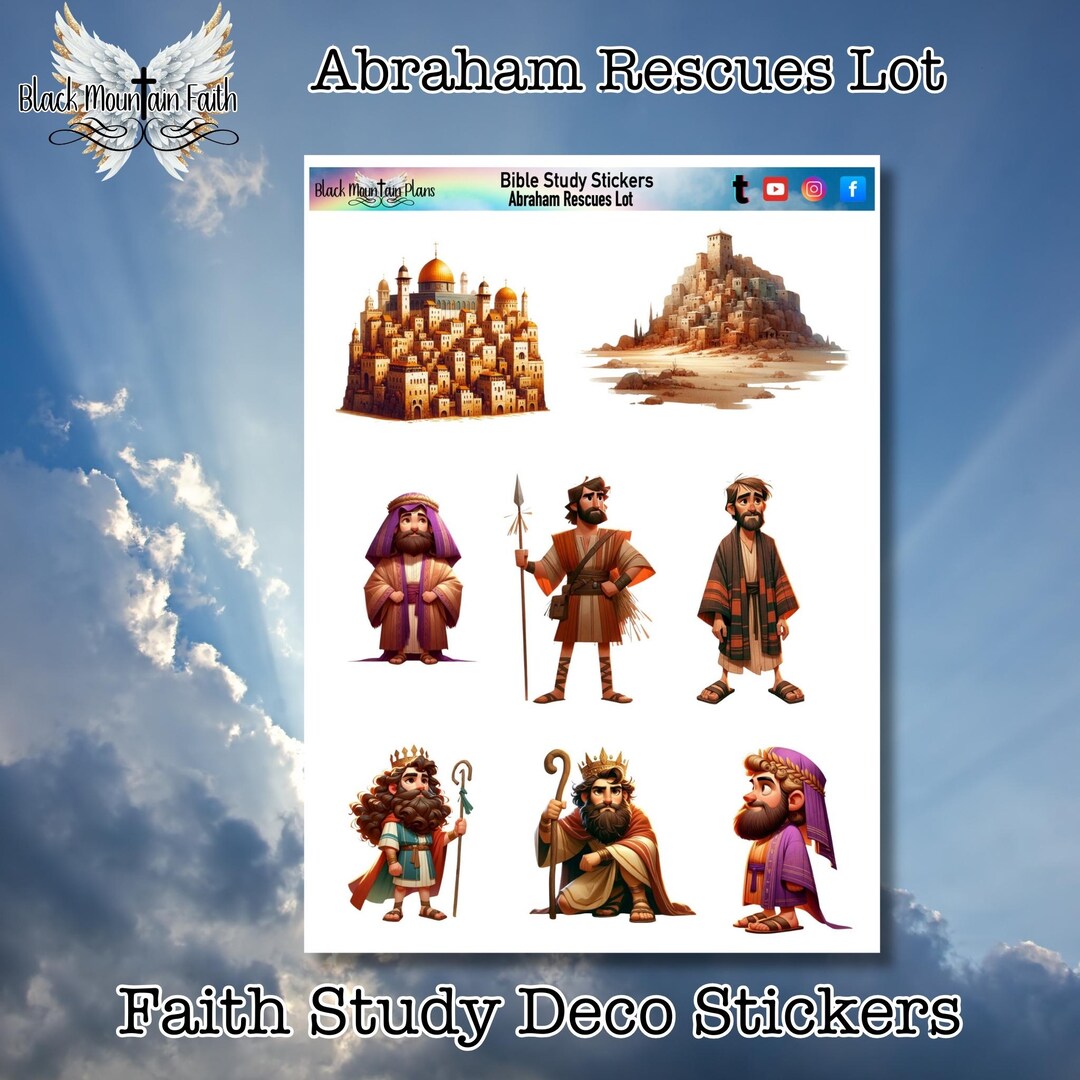Print and Cut || Abraham Rescues Lot || Faith Study Deco Stickers - Etsy