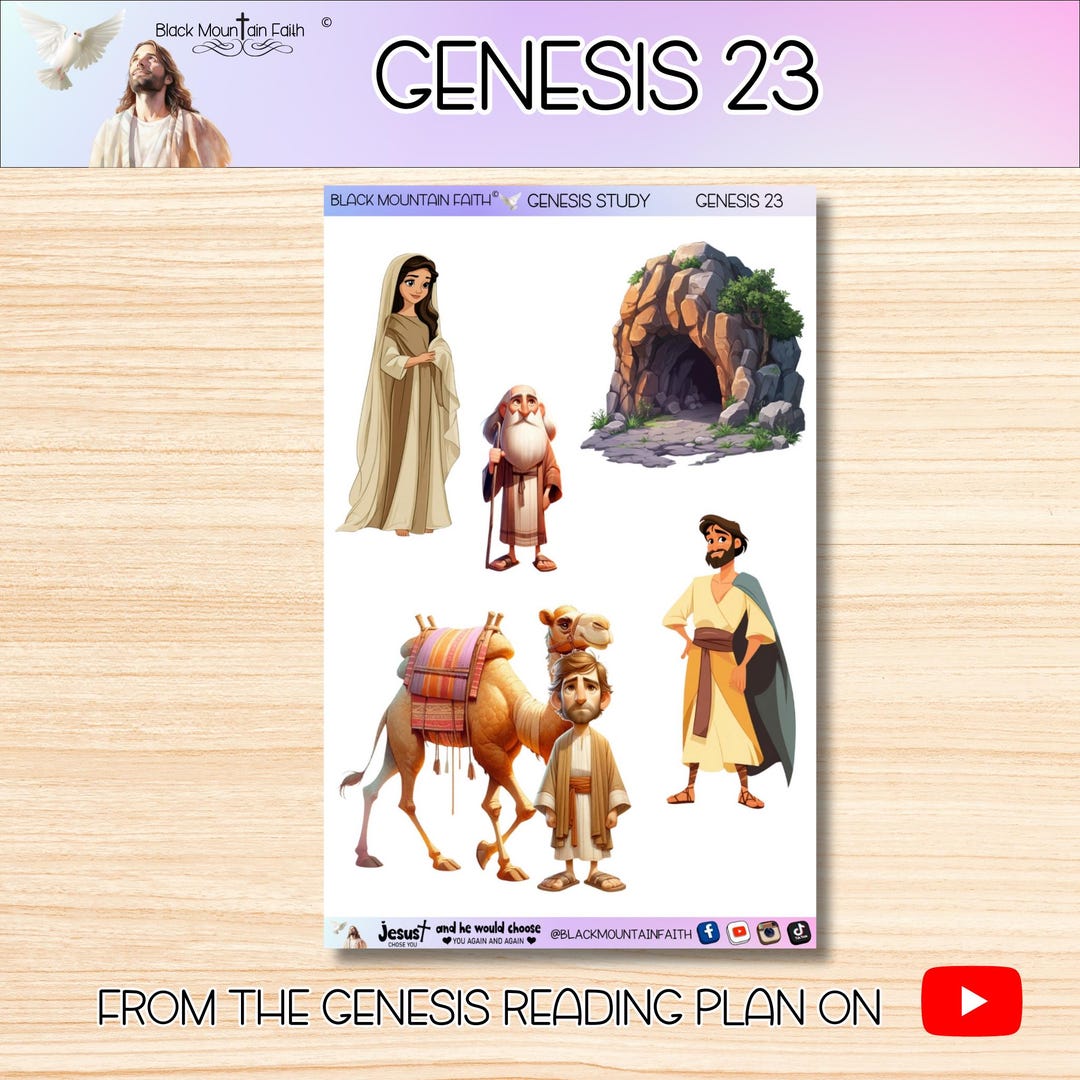 Genesis 23 || GENESIS Bible Journaling Stickers || Physical Sticker ...