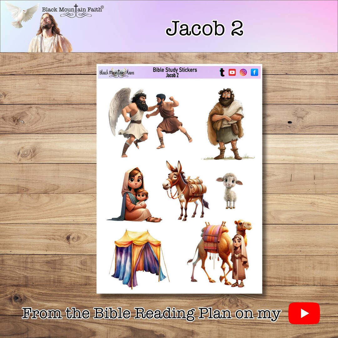 Jacob 2 || GENESIS || Bible Reading Plan Deco Stickers - Etsy