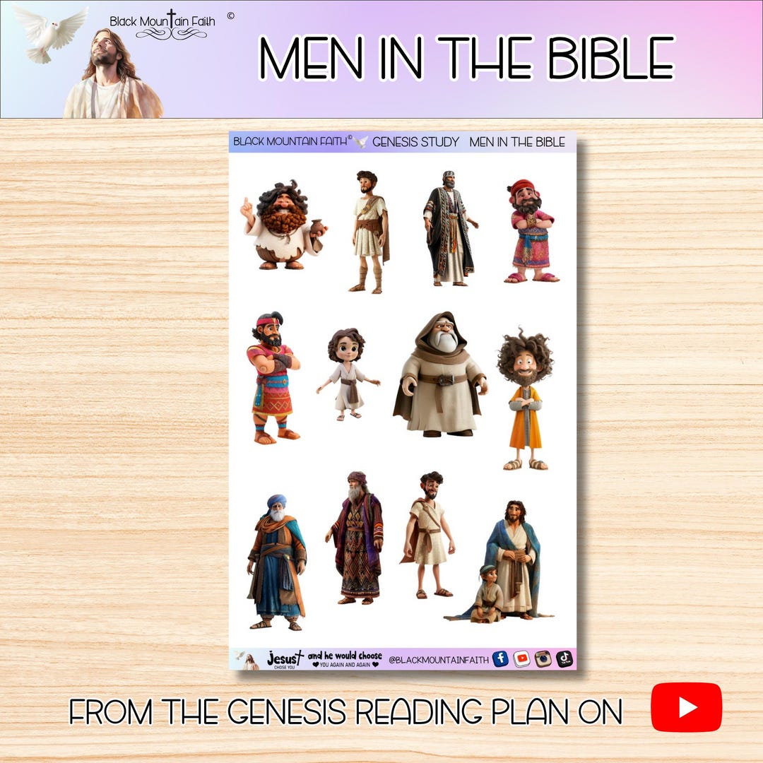 Men in the Bible || GENESIS Bible Journaling Stickers || Physical ...