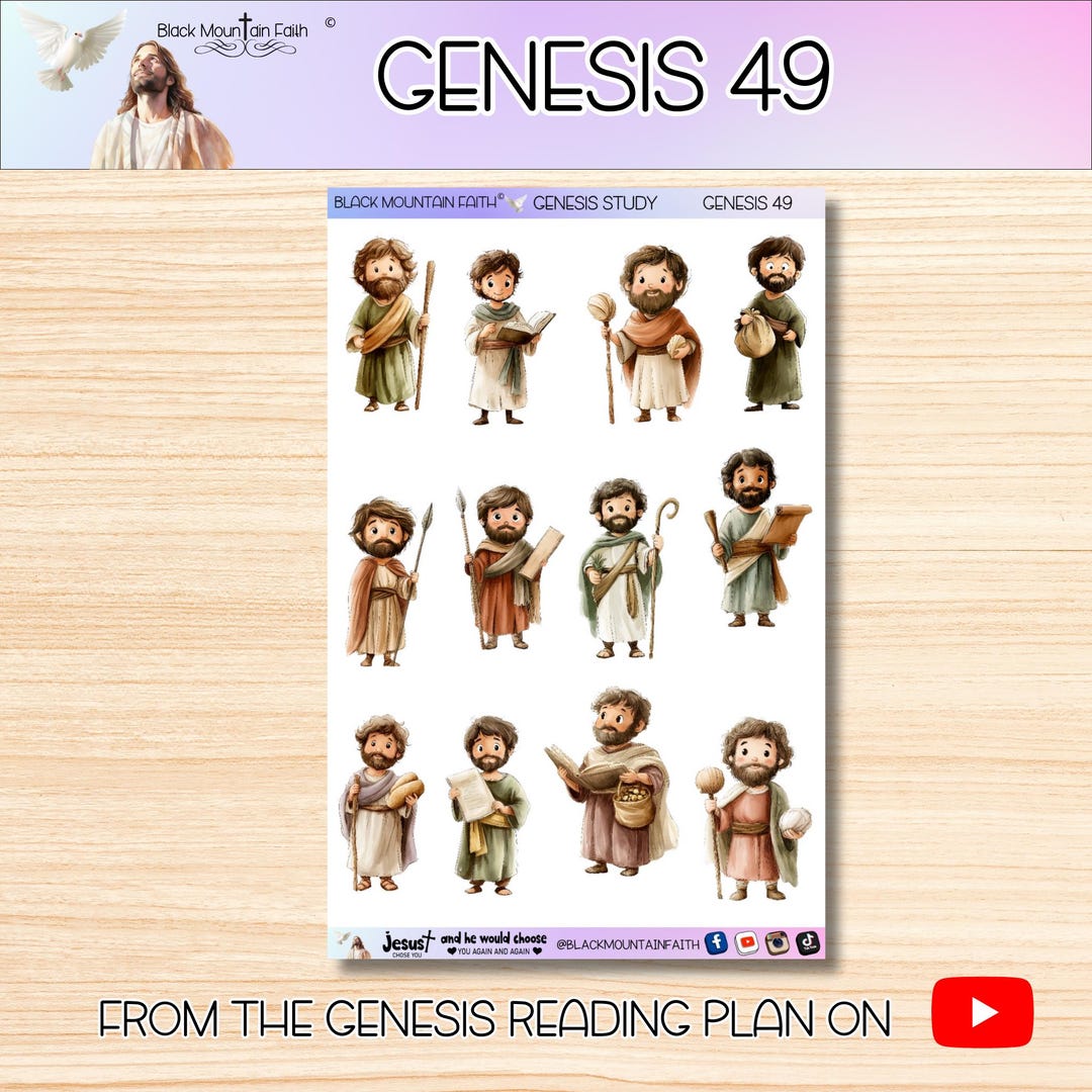 Genesis 49 || GENESIS Bible Journaling Stickers || Physical Sticker ...