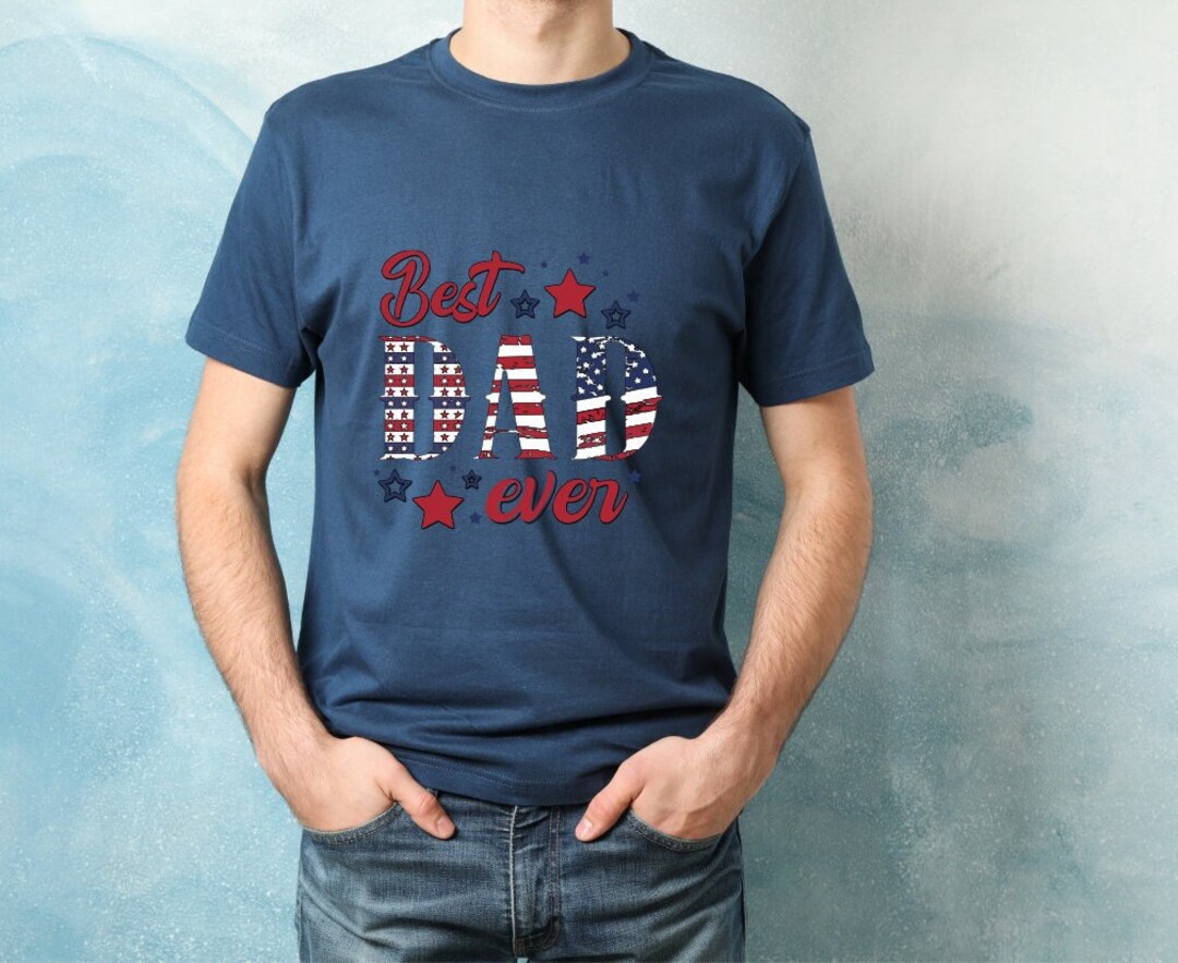 Dad USA Flag Patriotic Shirt Fathers Day Gift for Father T Shirt Gifts ...