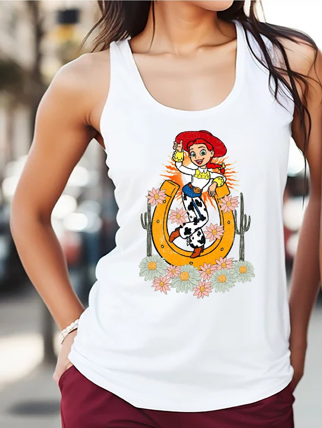 Long Live Cowgirl Tank Top, Disney Toy Story Jessietan Top, Cowgirl ...