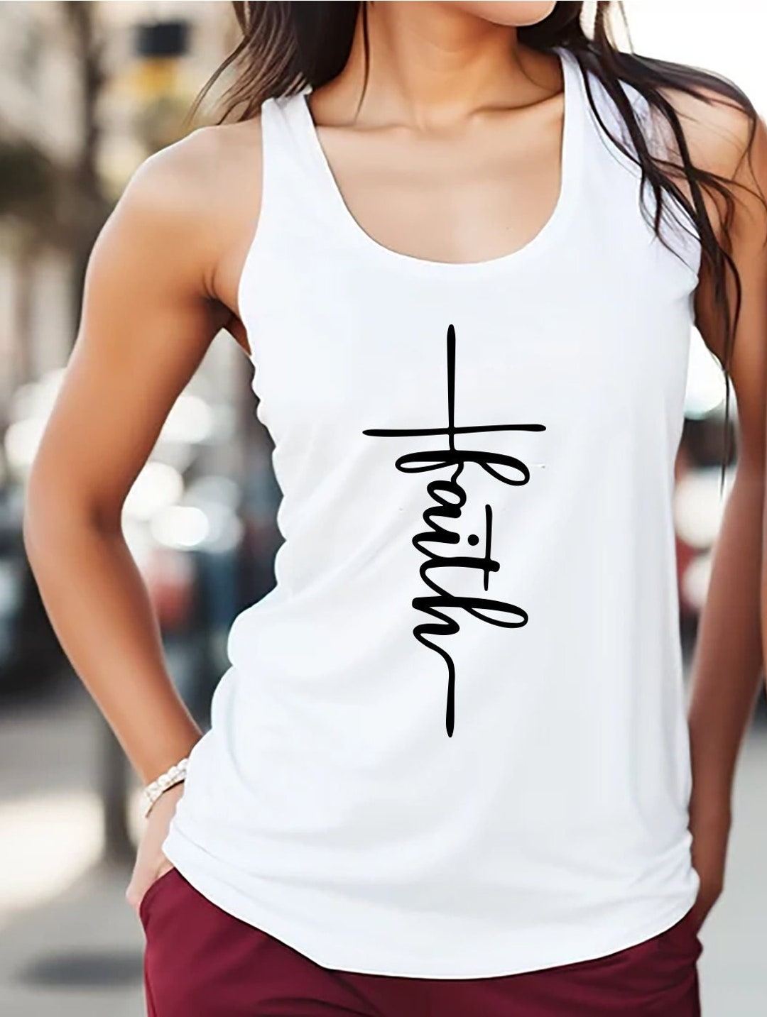 Christian Tank Tops, Religious Racerback Tank Top, Faith Tank Top ...
