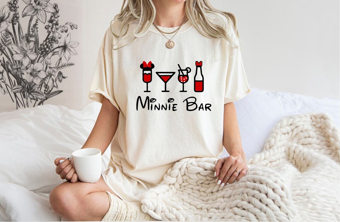 Comfort Colors® Minnie Bar Shirt, Disney Shirts, Drinking Shirts ...