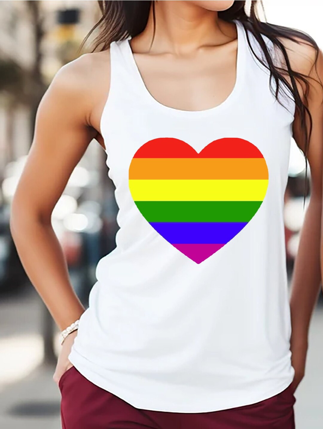 Rainbow Heart Muscle Tank, Rainbow Pride Muscle Tank, Pride Flag ...