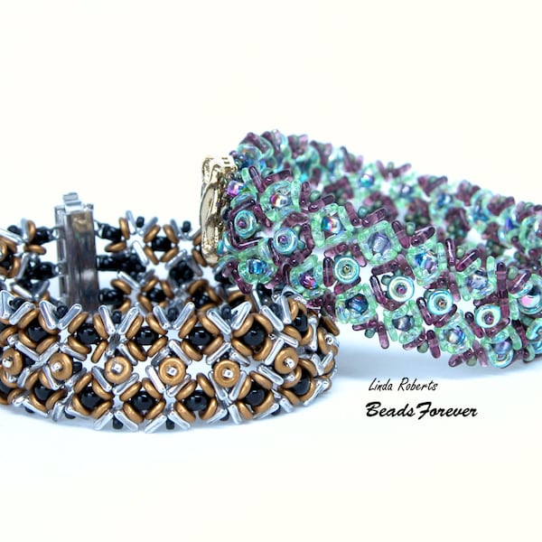 Pattern Only Spiral Peyote Pattern for My Going Green Cellini Bracelet ...