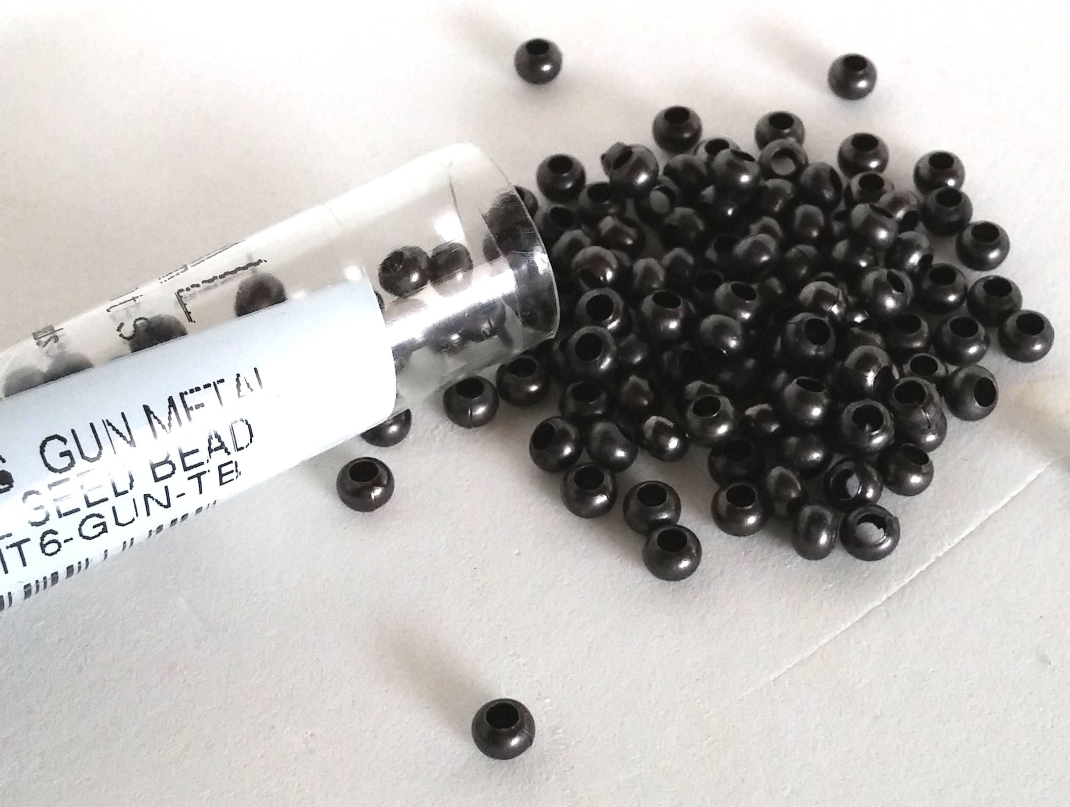 Gunmetal Size 6 Metal Seed Bead Approx 27 Grams - Etsy