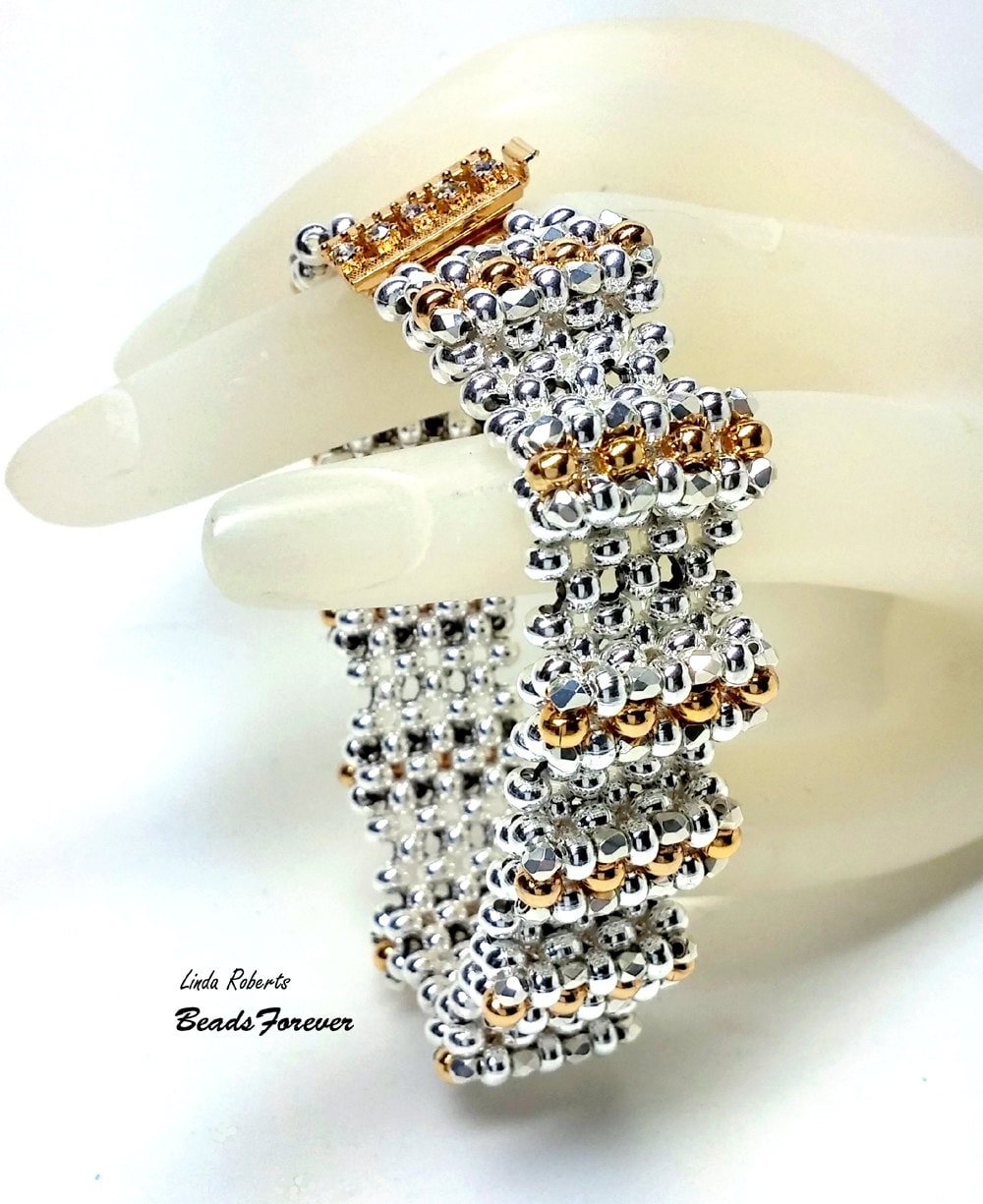 Beading Tutorial High Rise Metal Bead Bracelet Right Angle and Cubic ...