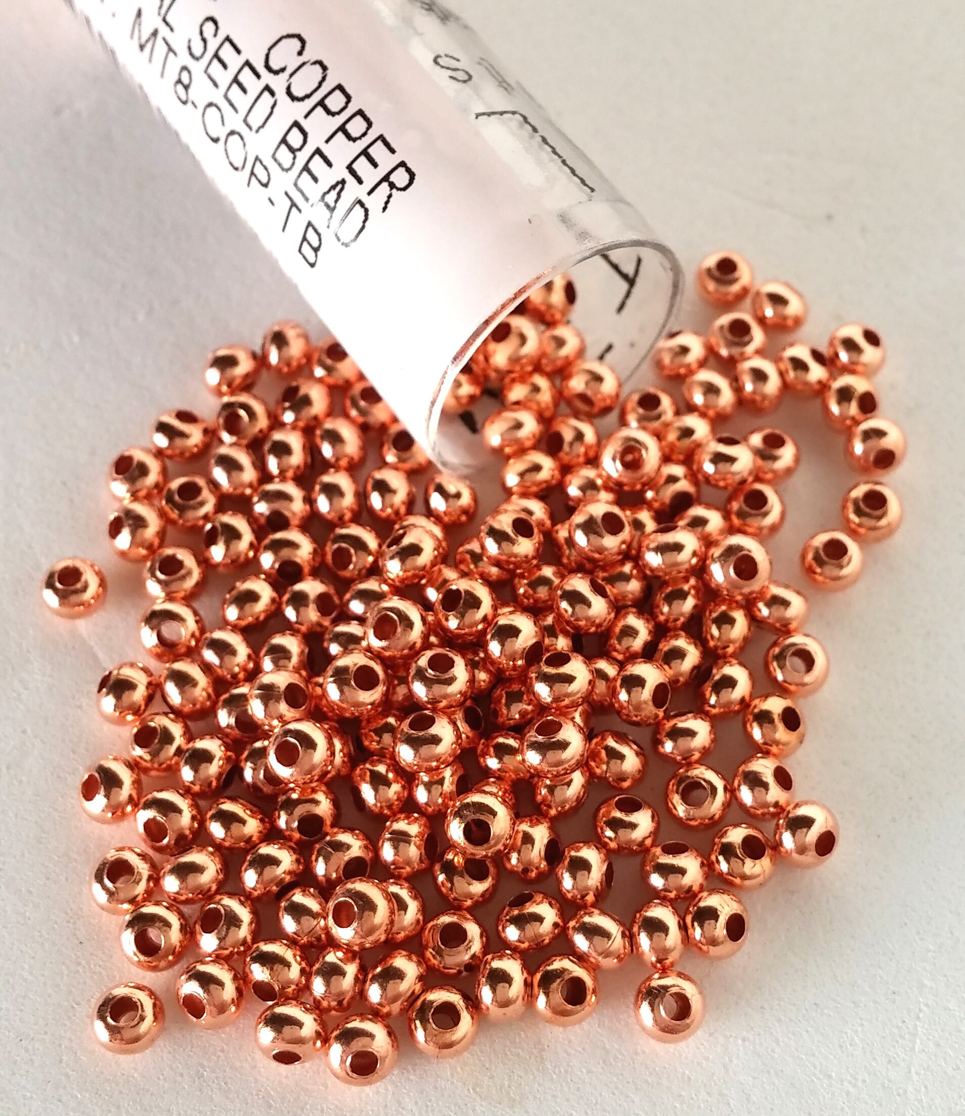 Copper Size 8 Metal Seed Bead Approx 38 Grams - Etsy