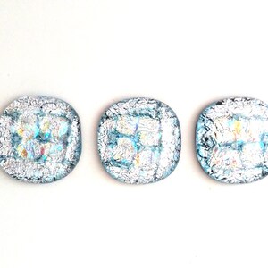 Icy Cold Dichroic Glass Cabochons Set of 3 - Etsy