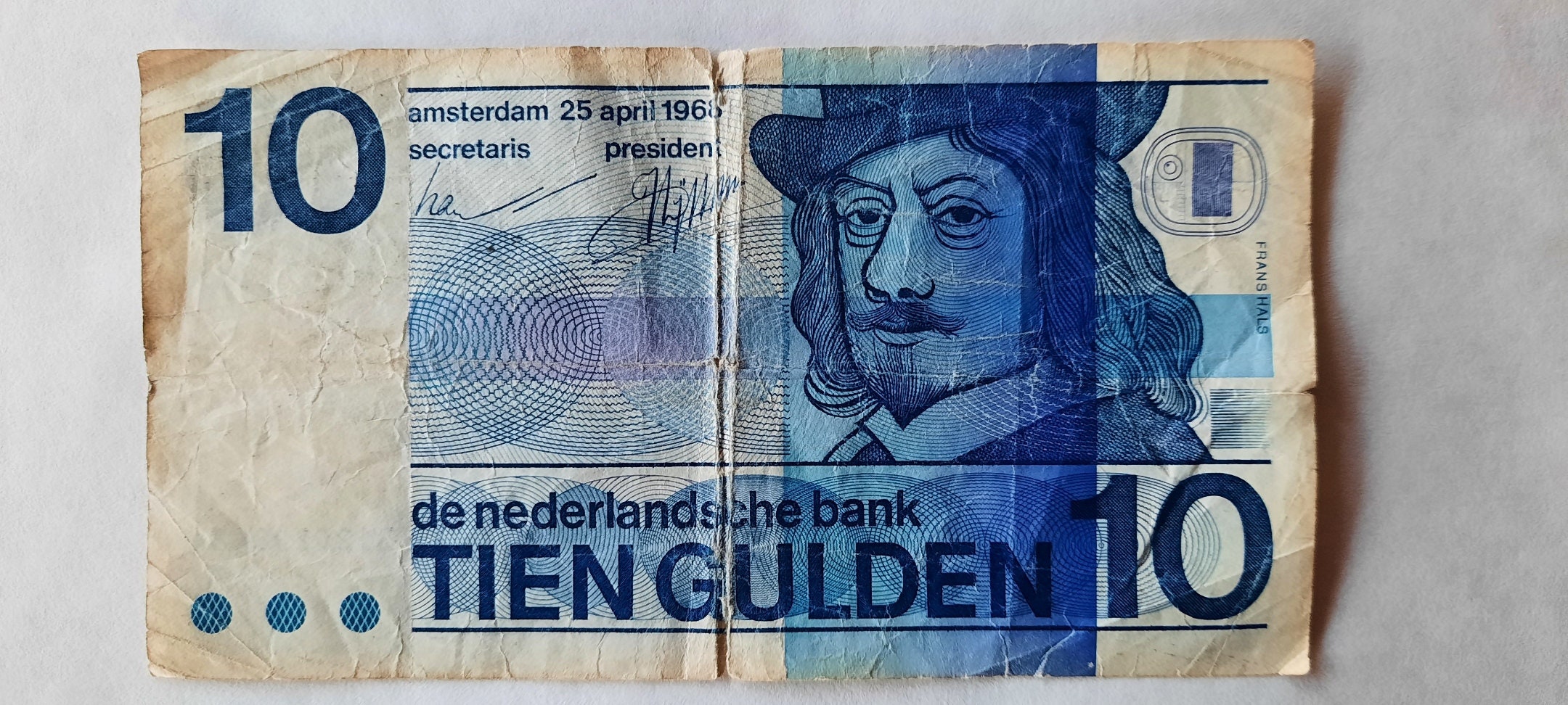 Two Netherlands 10 Gulden Banknote 1968, 10 Dutch Guilders, Dutch ...