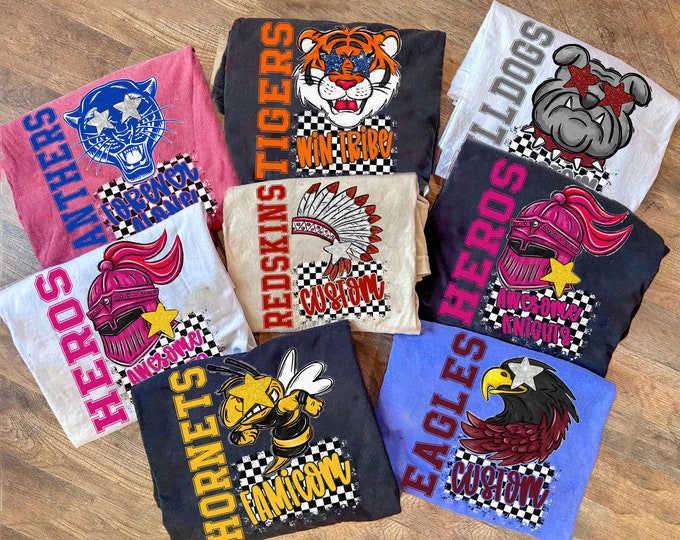 Custom Mascot Shirts, Favorite Team Shirts, School Spirit Mascot Shirts ...