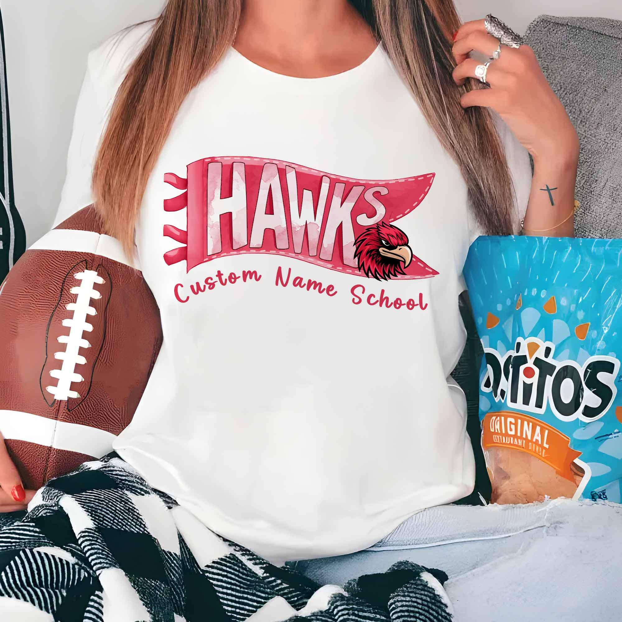 Custom Mascot Pennants Flag Shirt, Pennant Mascot Shirt, School Spirit ...