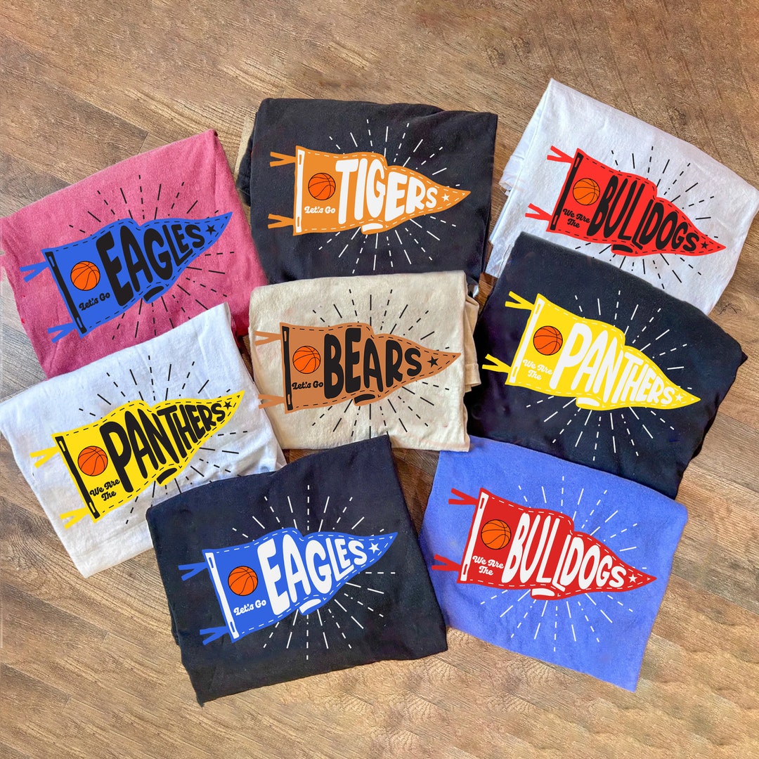 Custom Mascot Pennants Flag Shirt, Pennant Mascot Shirt, School Spirit ...