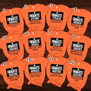 Custom County Jail Inmate Halloween Costume, Inmate Costume Funny ...