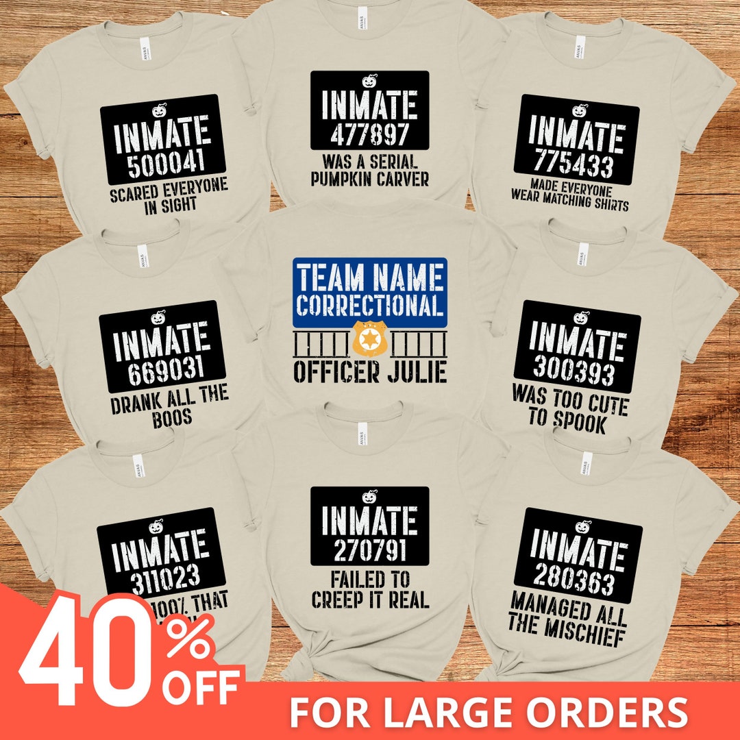 Custom Jail Inmate Halloween Costume, Prisoners and Cops, Prison Guard ...