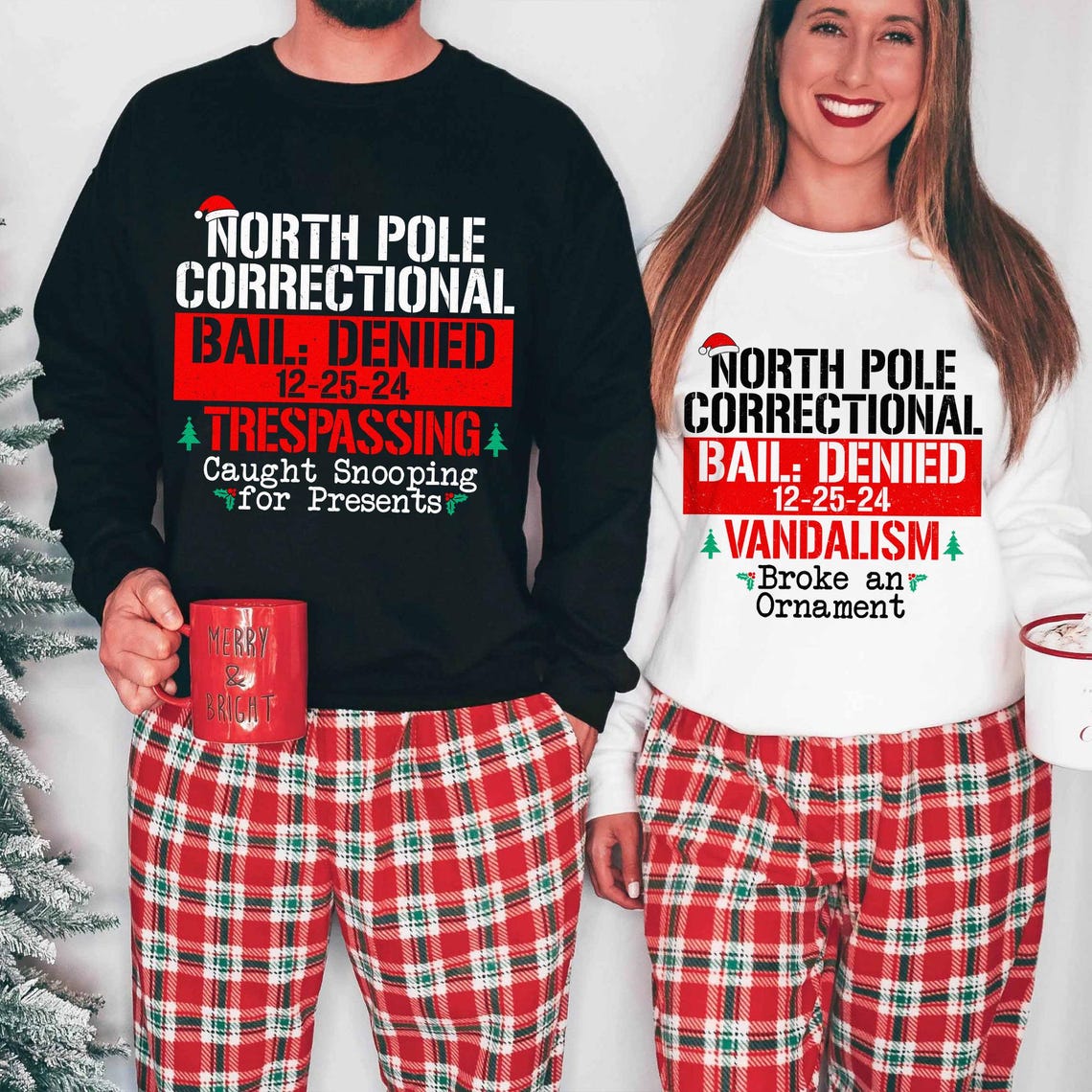 Custom North Pole Correctional Shirt, Funny Family Matching Christmas ...
