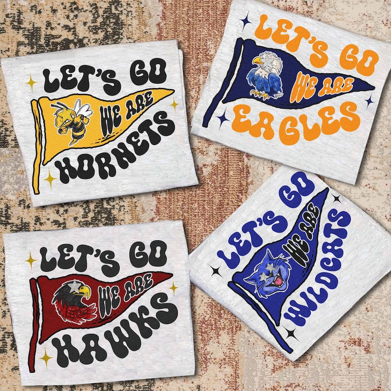 Pennant Mascot Personalize Shirt, Favourite Sports Team, Custom Preppy ...