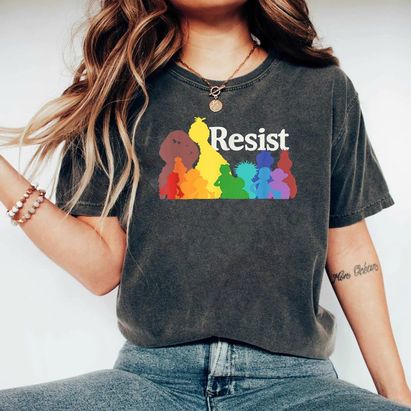 Resist Shirt Sesame Street - Etsy