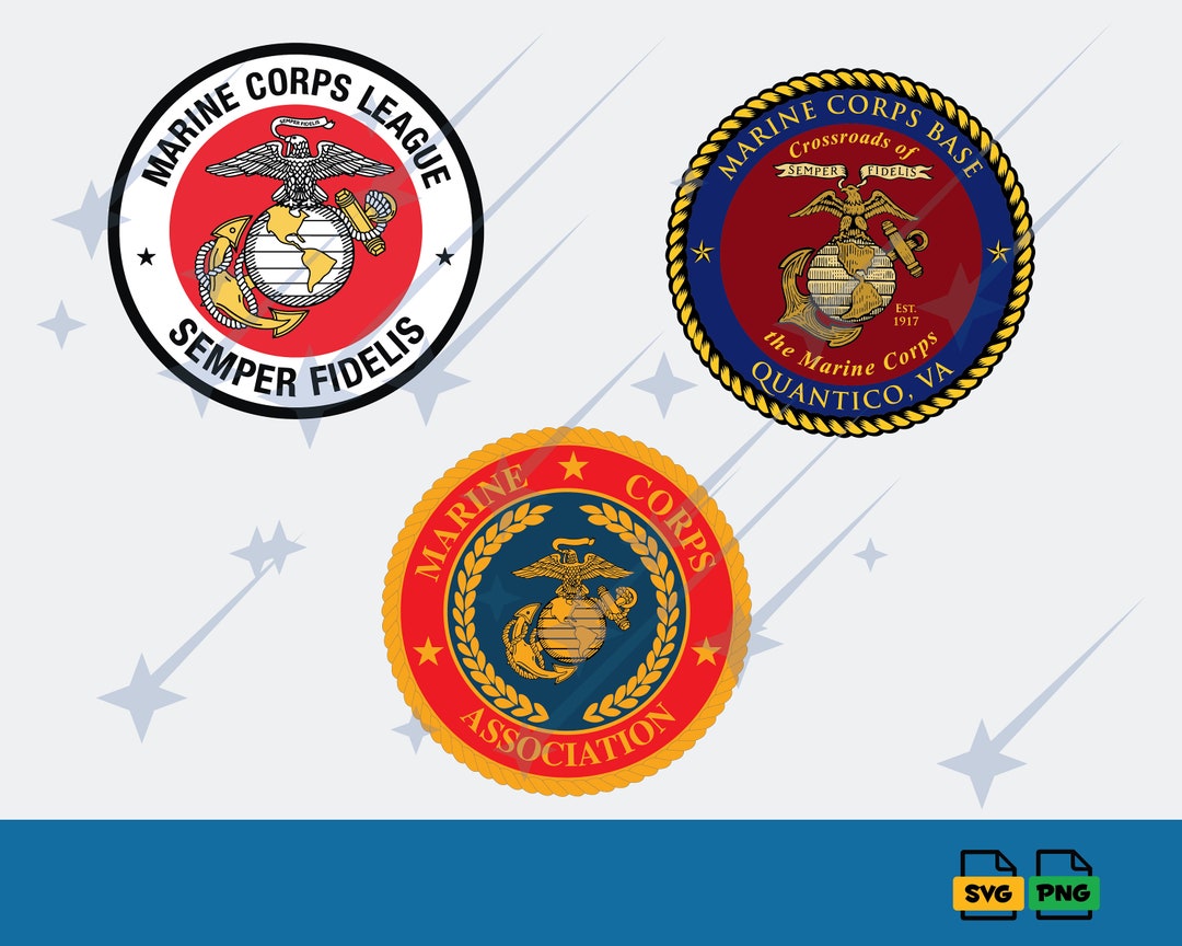 Semper Fi Set 4 SVG and PNG Formats High Resolution Images Transparent ...