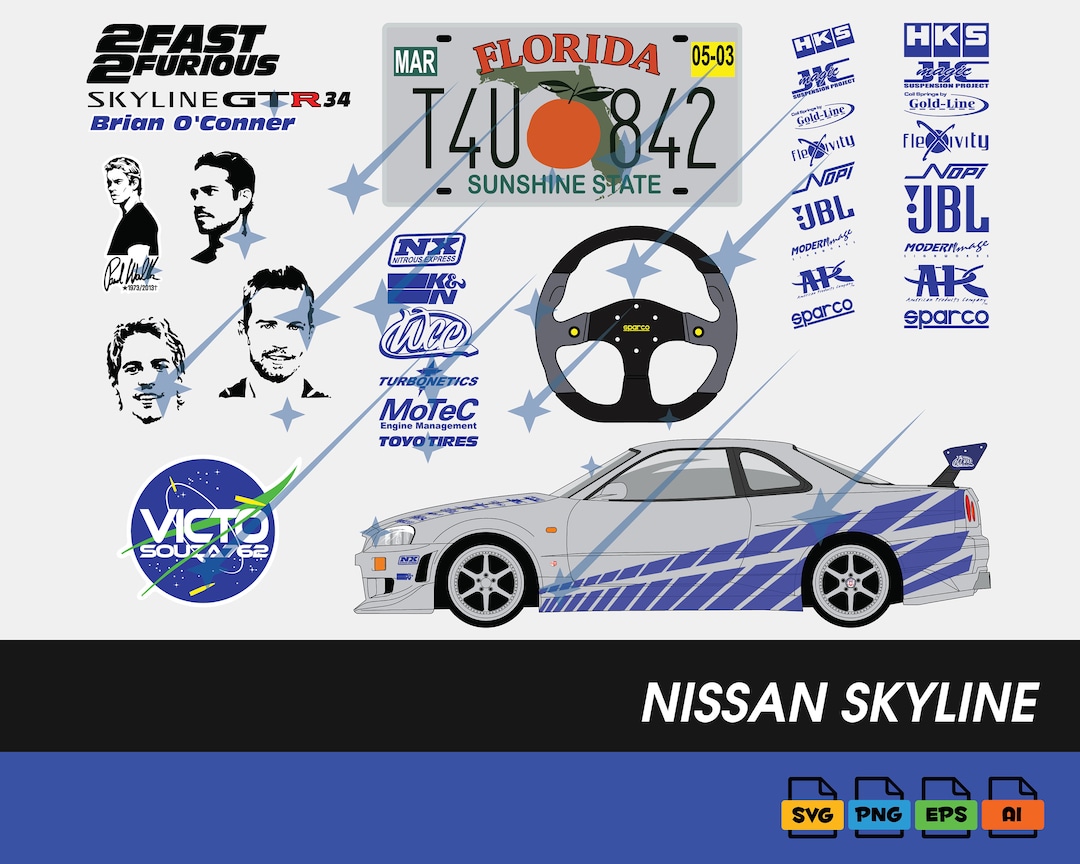 Nissan Skyline SVG and PNG Formats High Resolution Images Transparent ...