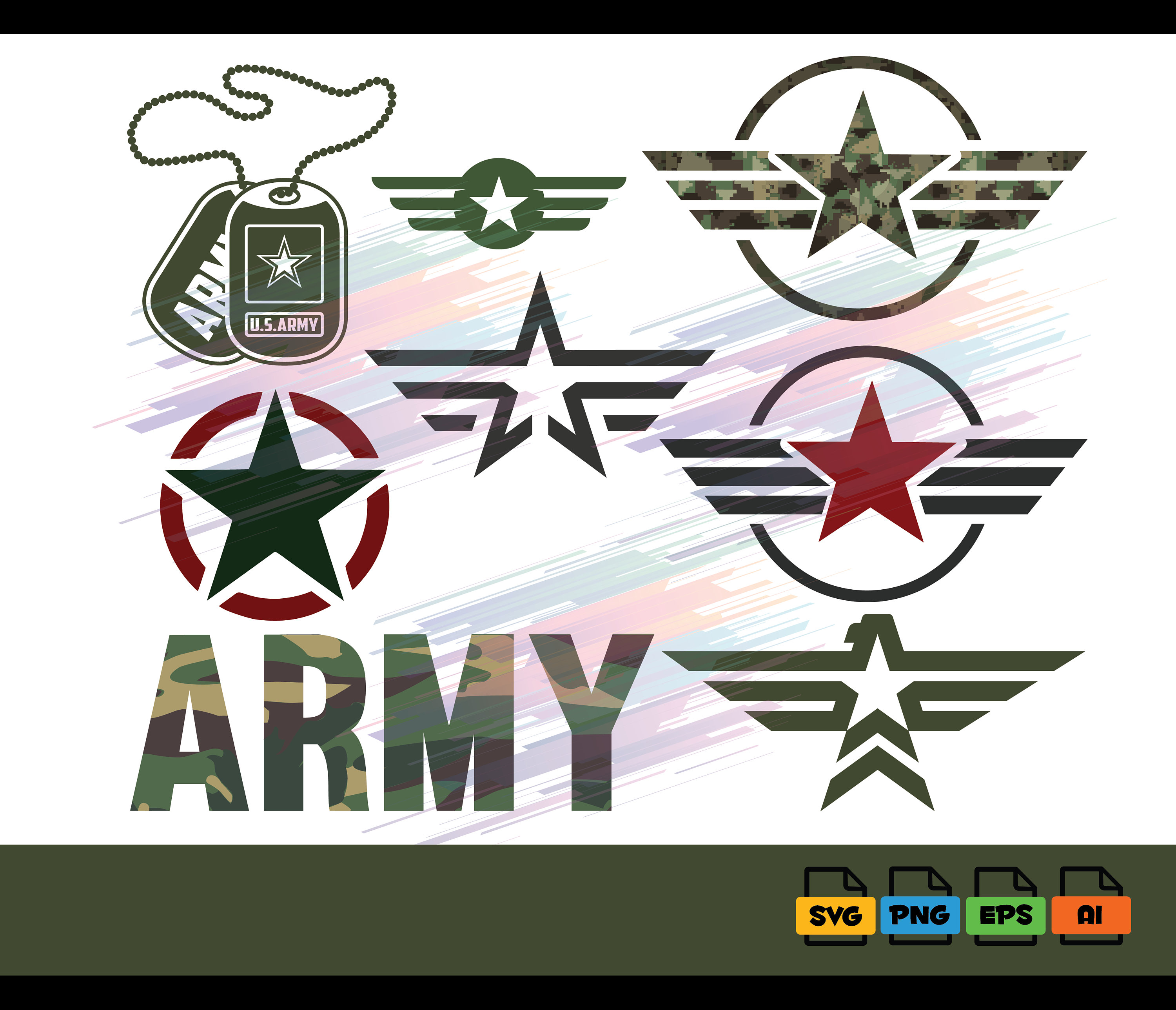 Army Logos SVG and PNG Formats High Resolution Images Transparent ...
