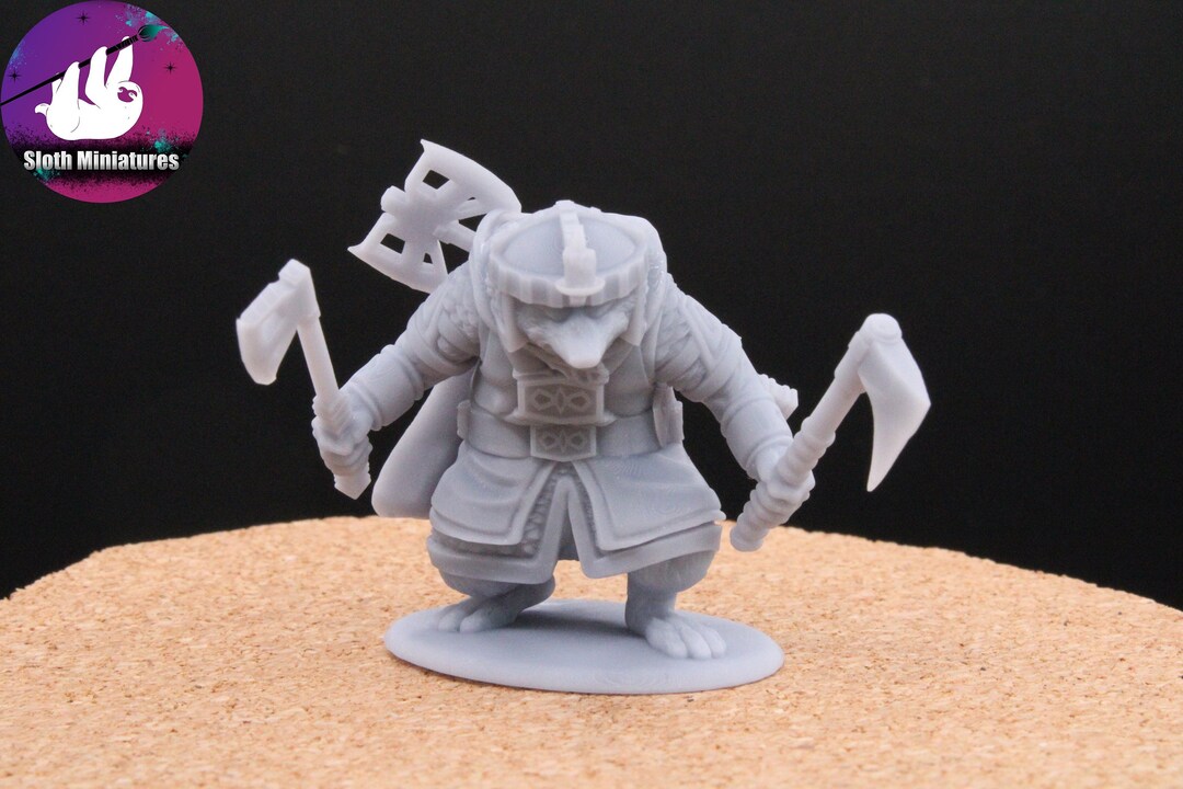 Mole Miner Warrior 3D Printed Resin Miniature Unpainted Made to Order ...