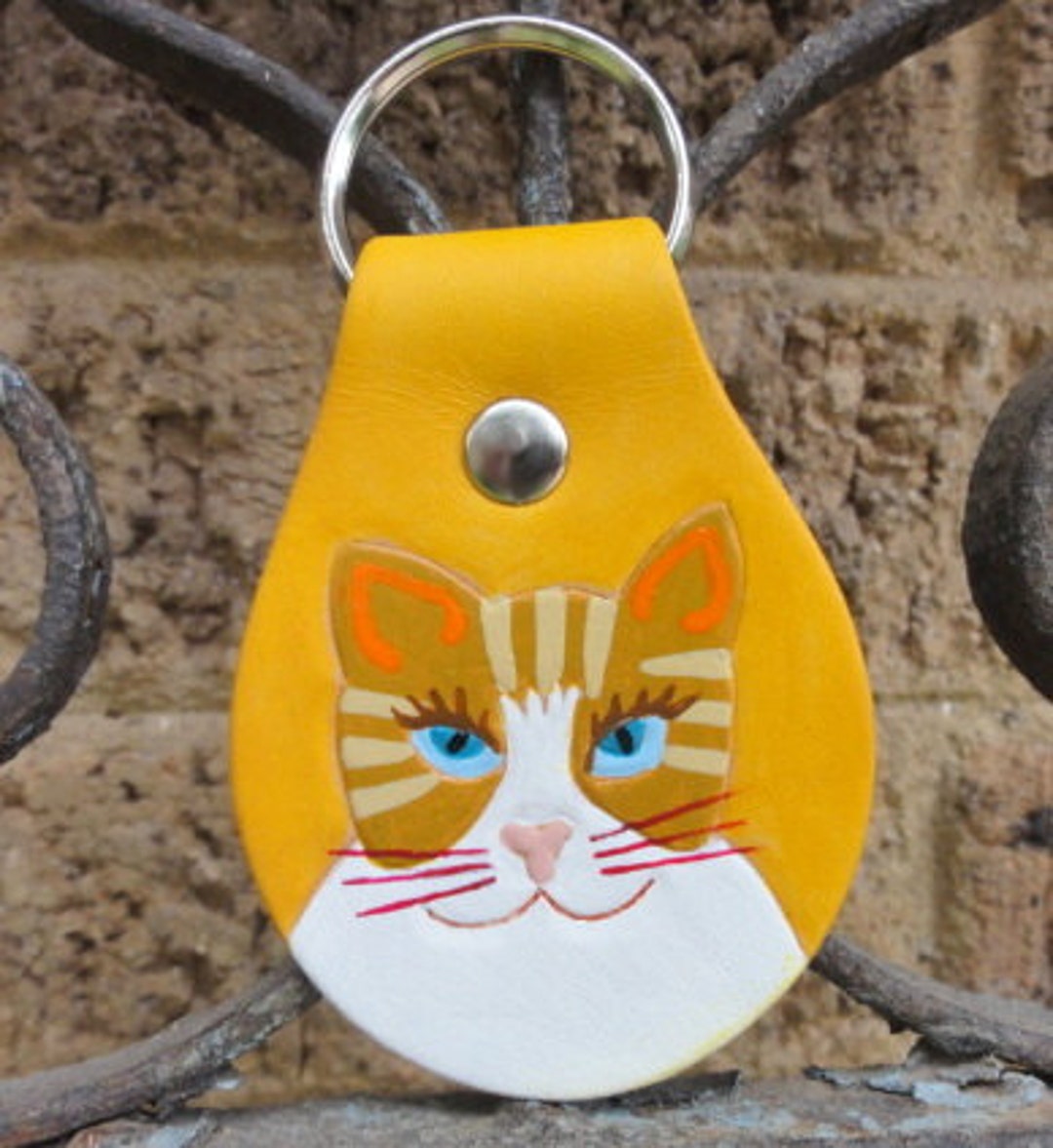 Key Fob With Tabby Cat - Etsy