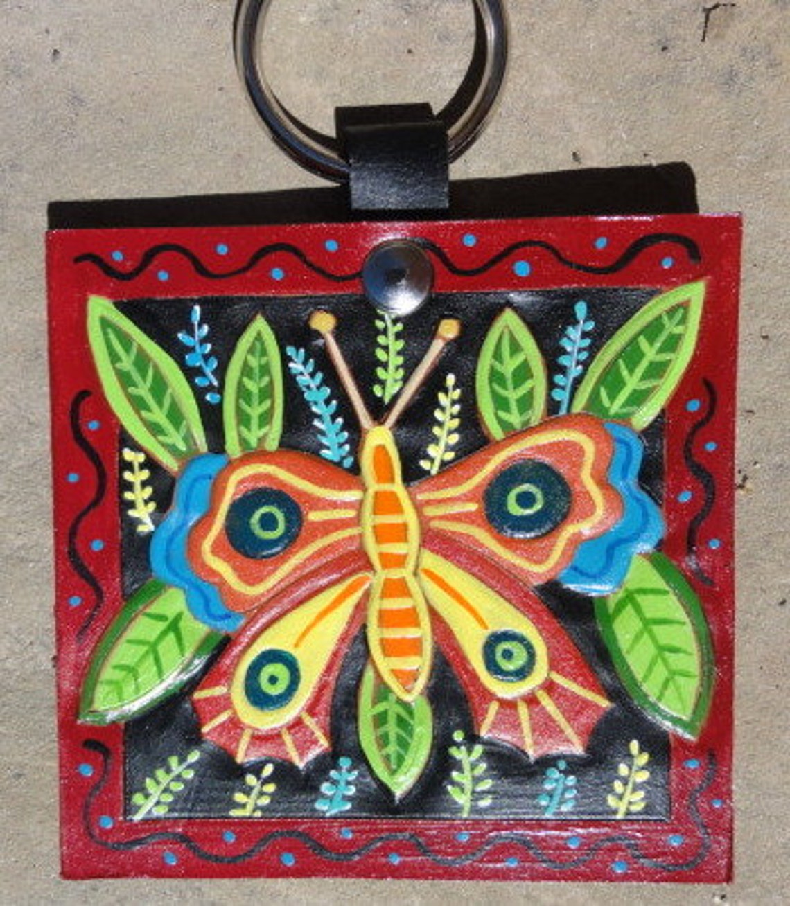 Mola Butterfly Key Fob - Etsy