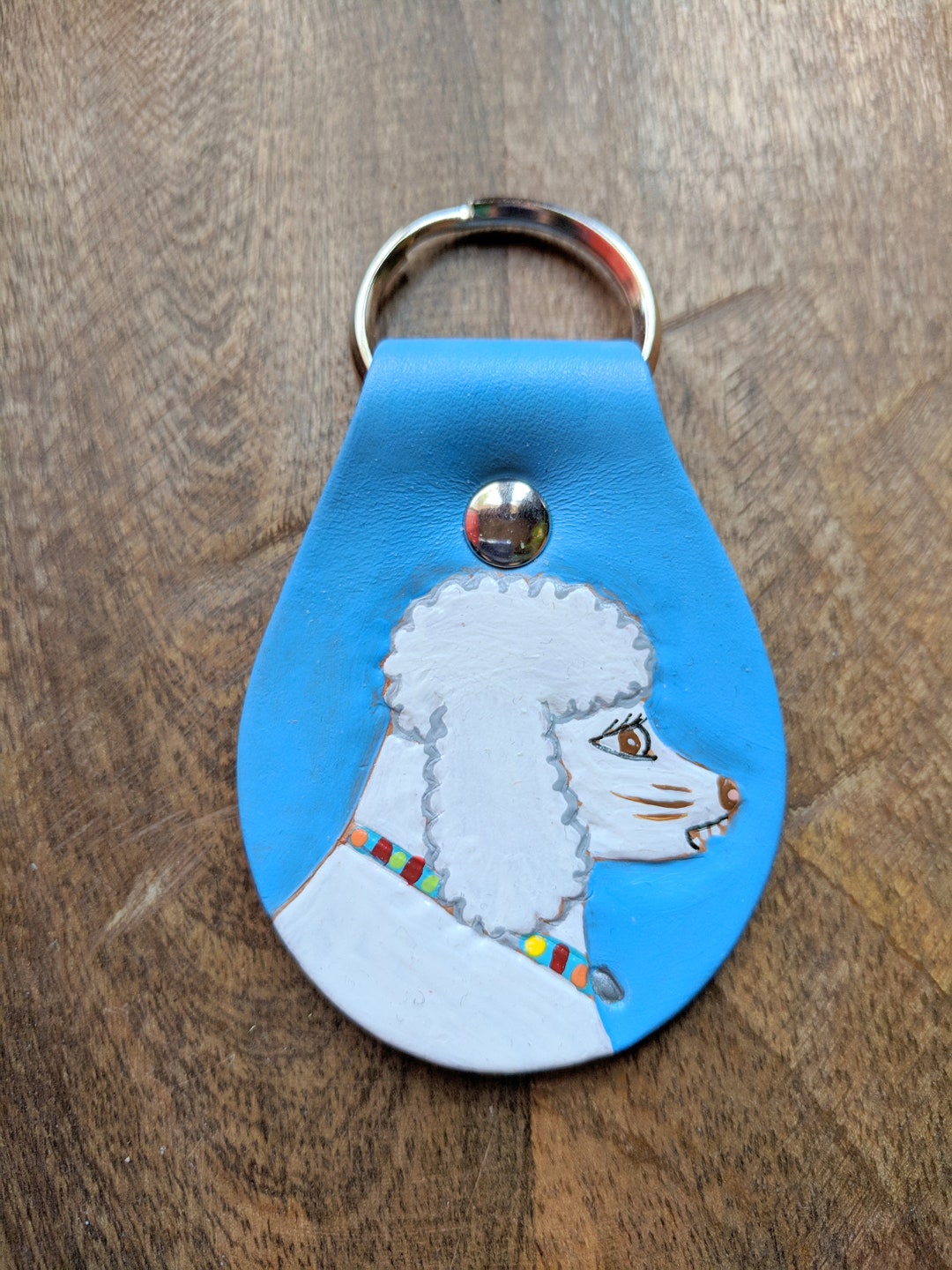 Key Fob With White Poodle - Etsy