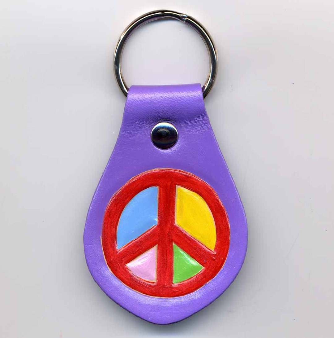 Key Fob With Peace Sign - Etsy
