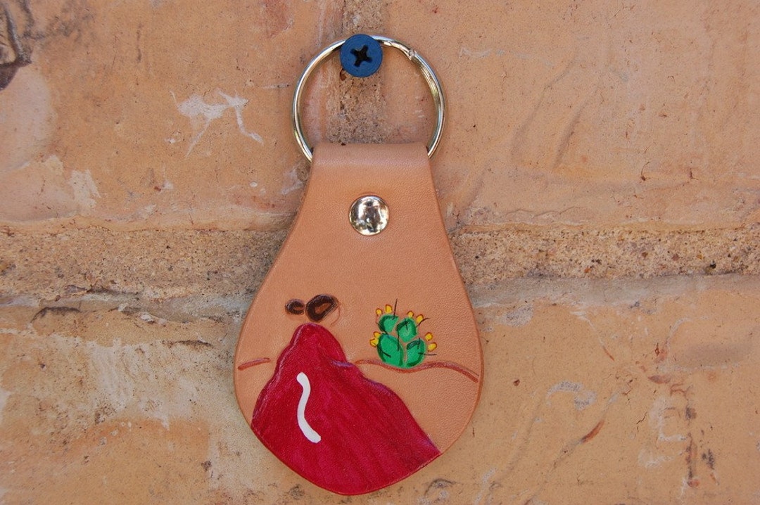 Indian Woman Leather Key Fob - Etsy