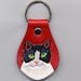 Cat Head Shot Leather Key Fob - Etsy