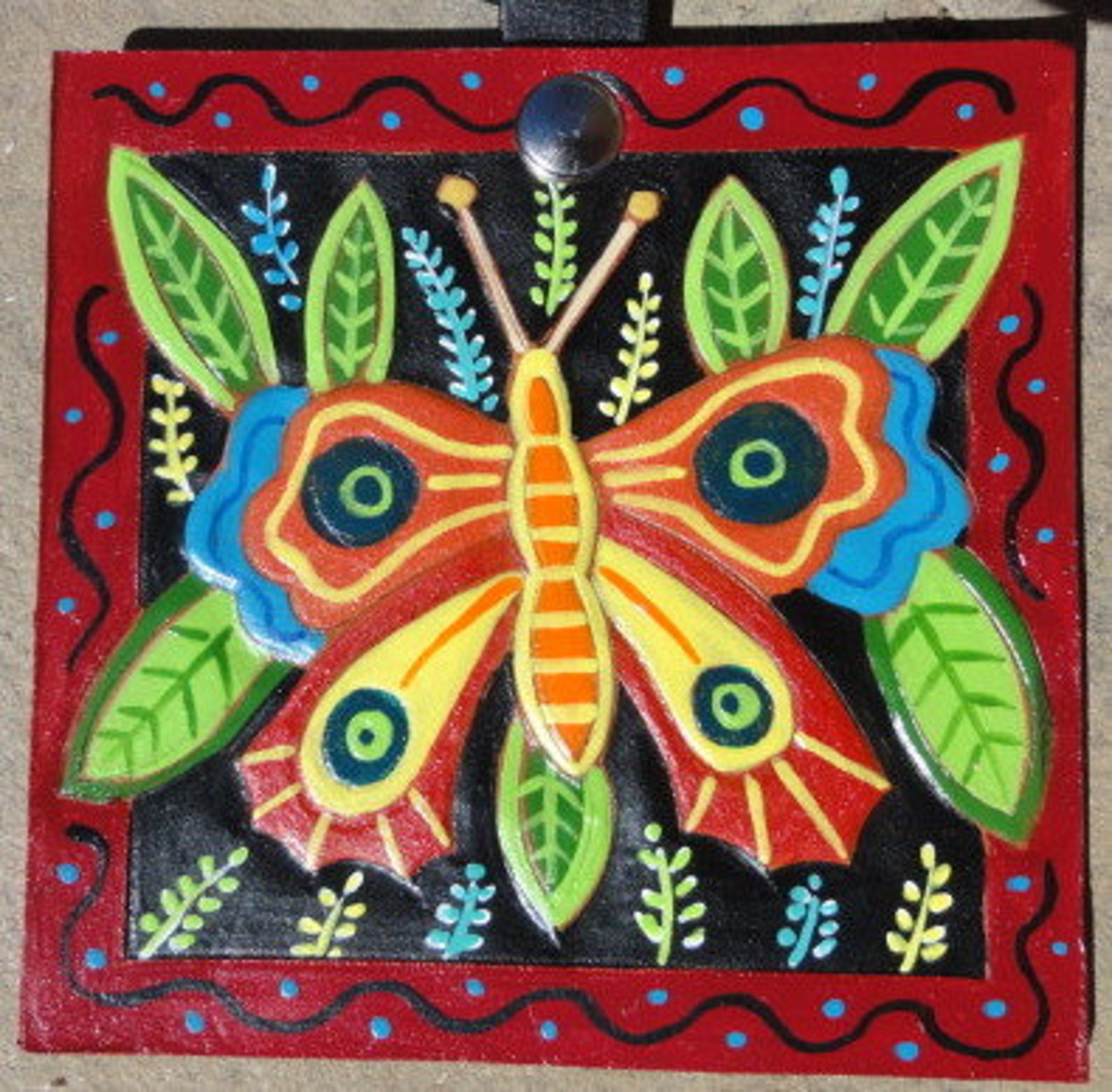 Mola Butterfly Key Fob - Etsy