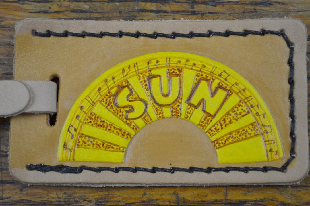 Luggage Tag With Sun Record Label - Etsy