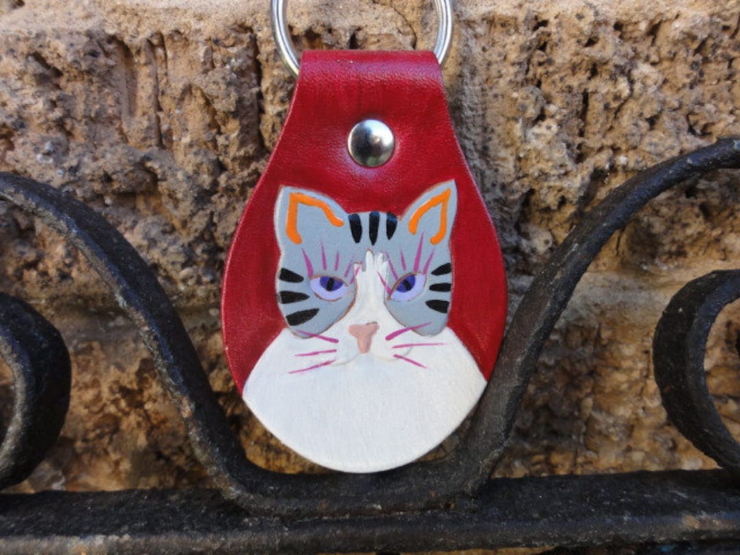 Key Fob With Tabby Cat - Etsy