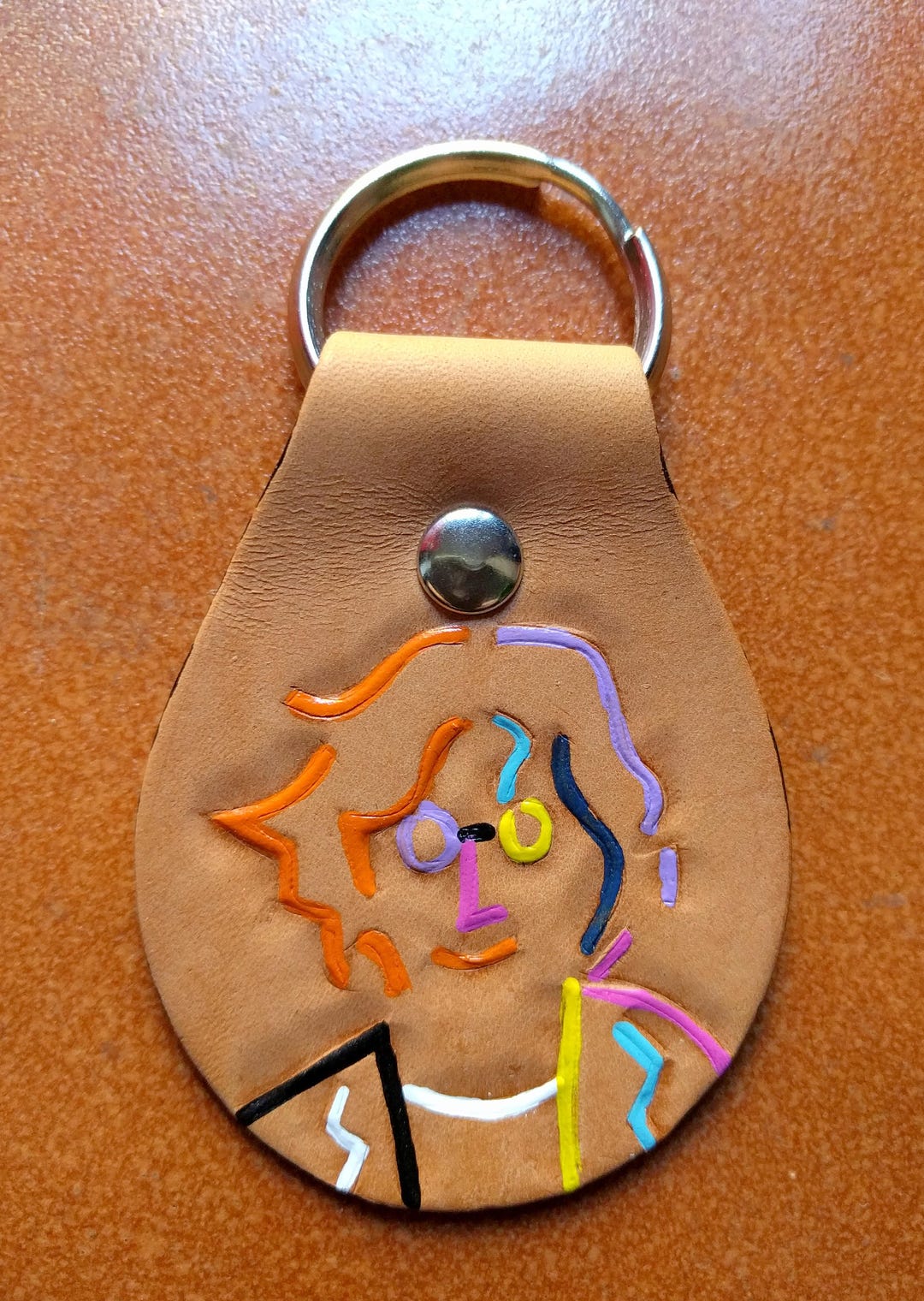 Key Fob With Lennon Drawing - Etsy